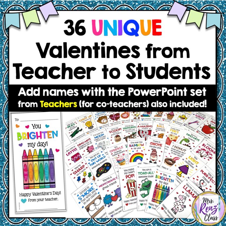 Teachers! Give Each Student a Unique Printable Valentine Card